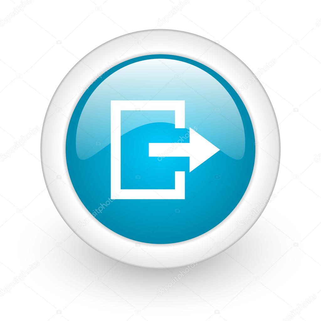 Blue Exit Icon