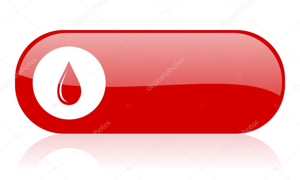 Water drop red web glossy icon — Stock Photo © alexwhite #22034907