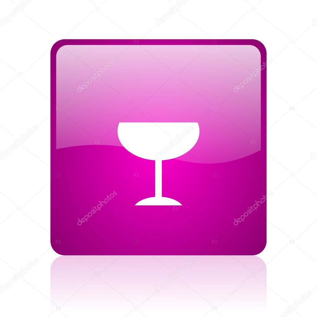 Glass violet square web glossy icon — Stock Photo © alexwhite #22039709