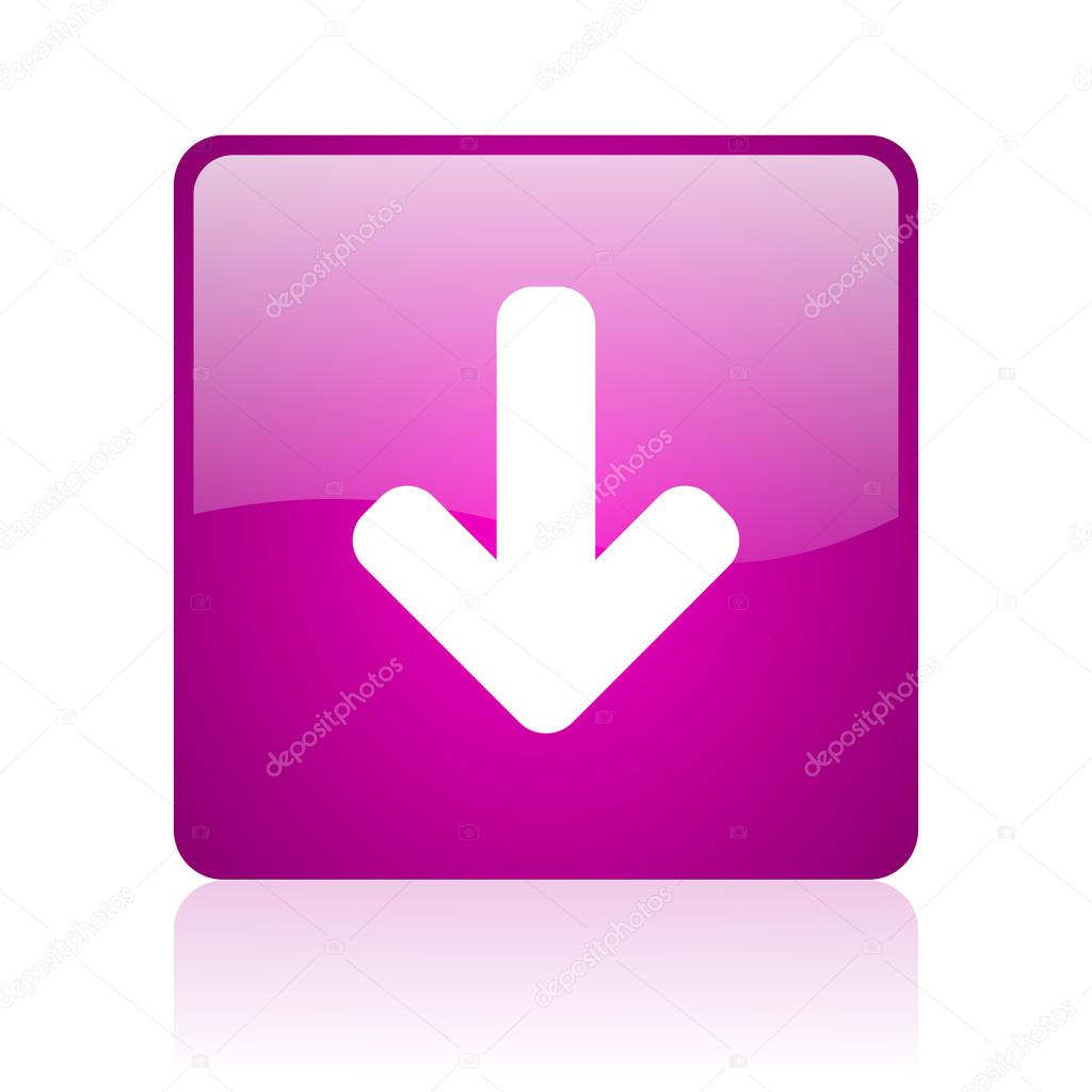 Arrow down violet square web glossy icon — Stock Photo © alexwhite ...
