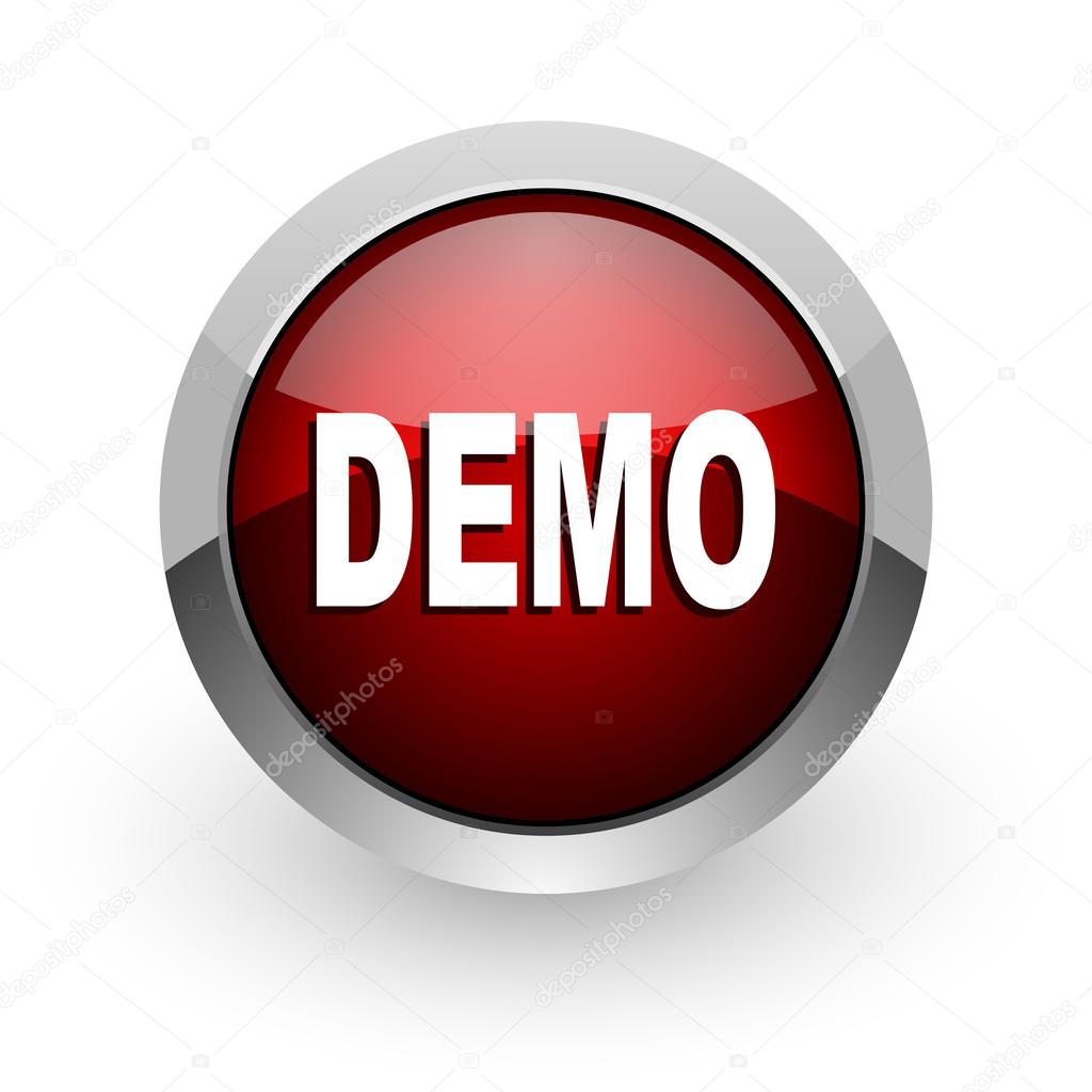 Demo red circle web glossy icon — Stock Photo © alexwhite #22644147