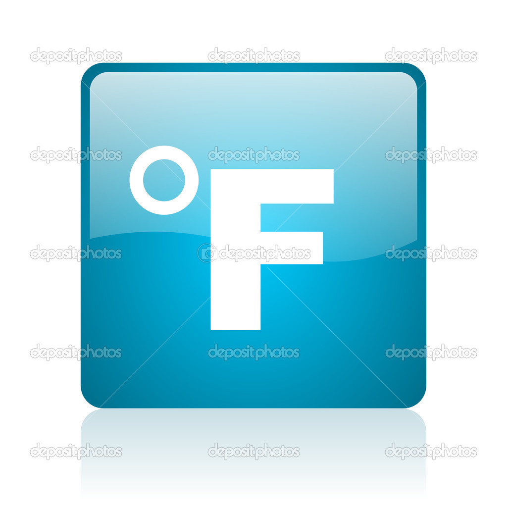 Fahrenheit blue square web glossy icon — Stock Photo © alexwhite #22913548