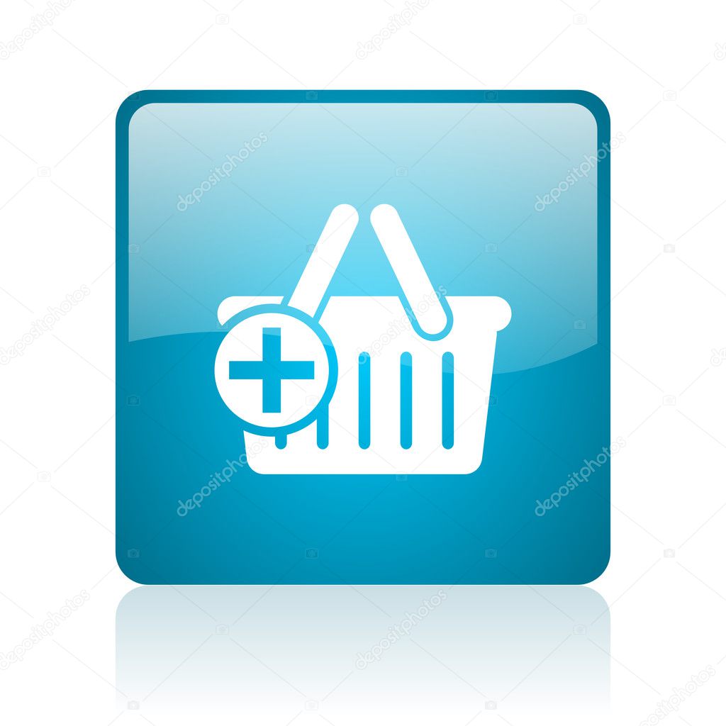 Shopping cart blue square web glossy icon — Stock Photo © alexwhite ...