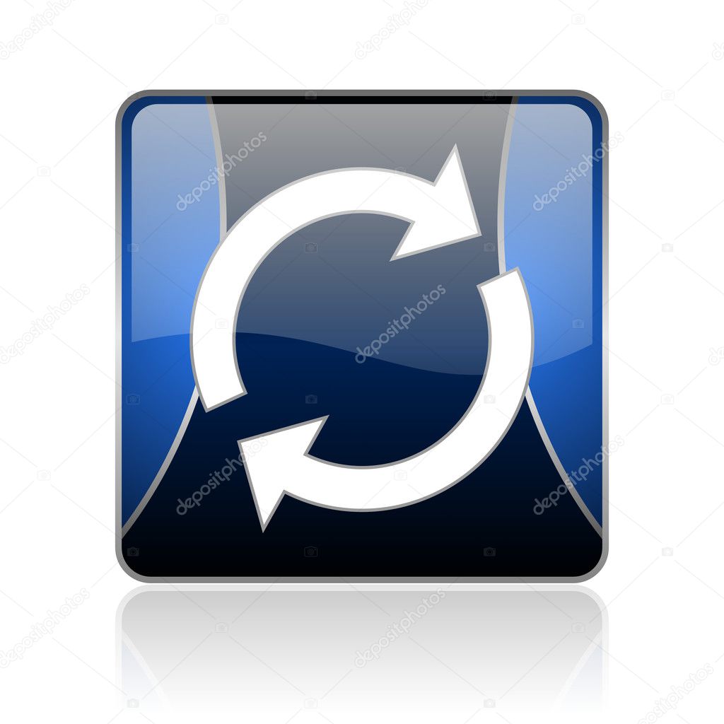 Reload blue square web glossy icon — Stock Photo © alexwhite #23321946