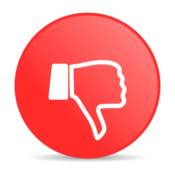 duim omlaag rode cirkel web glanzende pictogram — Stockfoto © alexwhite ...