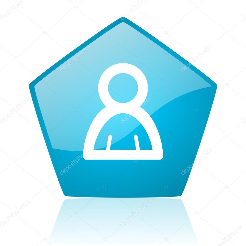 Account blue pentagon web glossy icon — Stock Photo © alexwhite #24230083