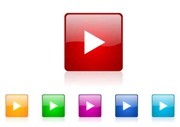 Colorful play button icons Stock Photos, Royalty Free Colorful play ...