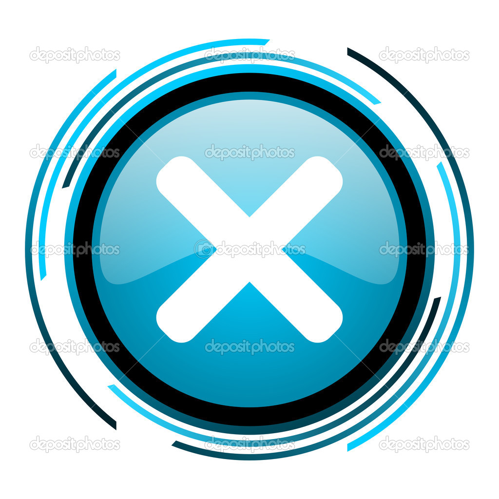 Cancel blue circle glossy icon — Stock Photo © alexwhite #25591589