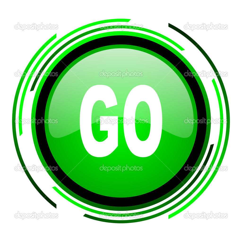 go green circle glossy icon — Stock Photo © alexwhite #25643125