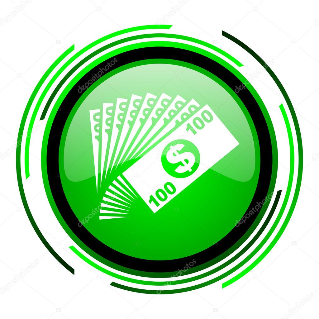 Money green circle glossy icon — Stock Photo © alexwhite #25644425