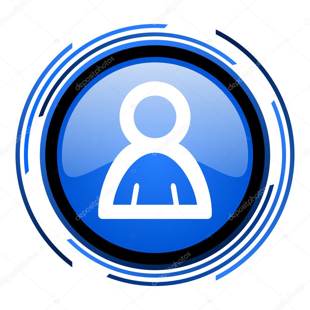 Account circle blue glossy icon — Stock Photo © alexwhite #26328891