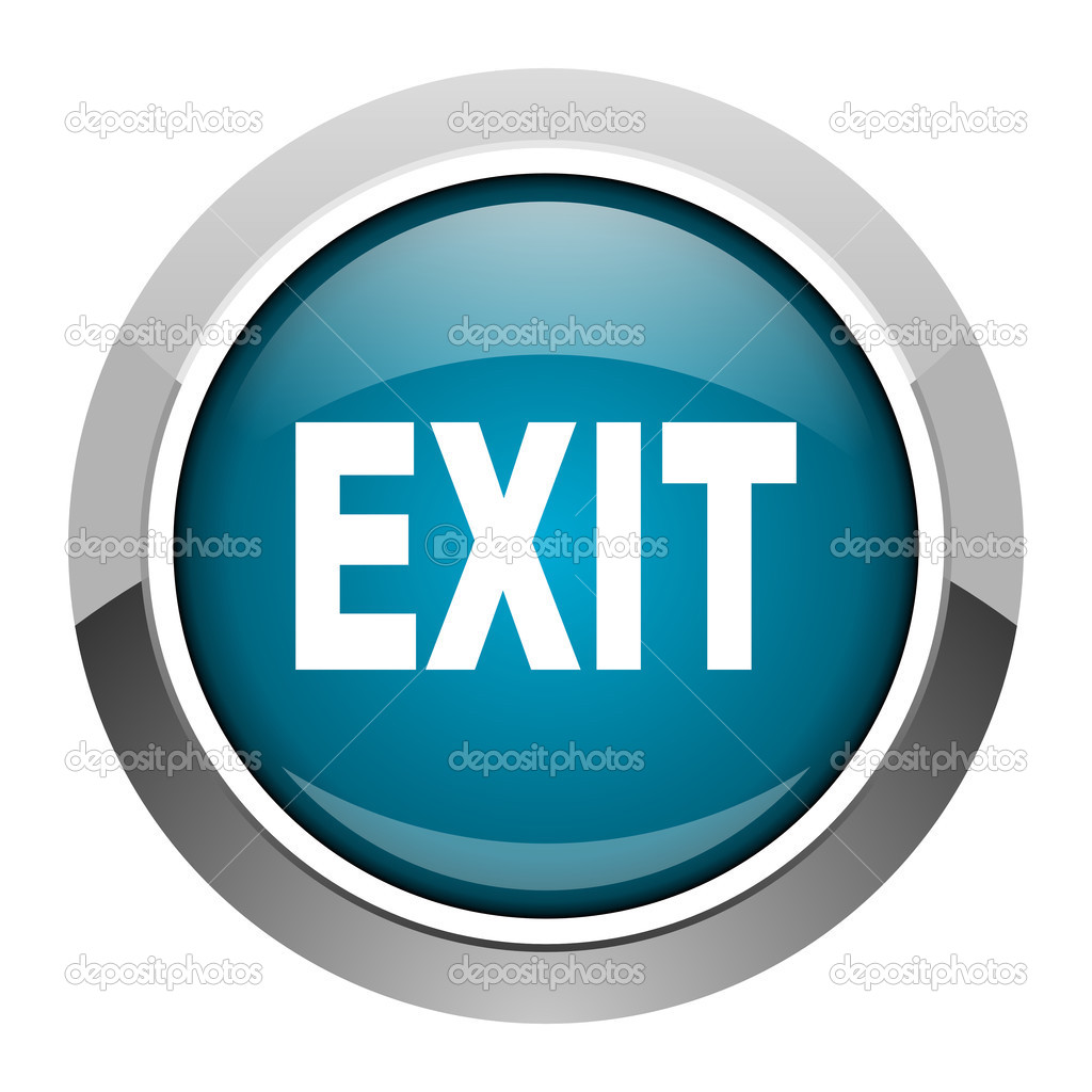 Blue Exit Icon
