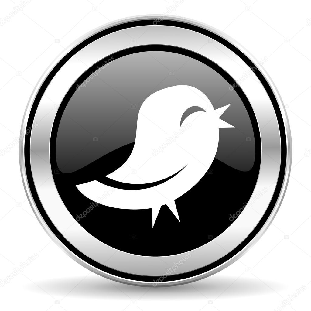 Twitter Icon Black Circle