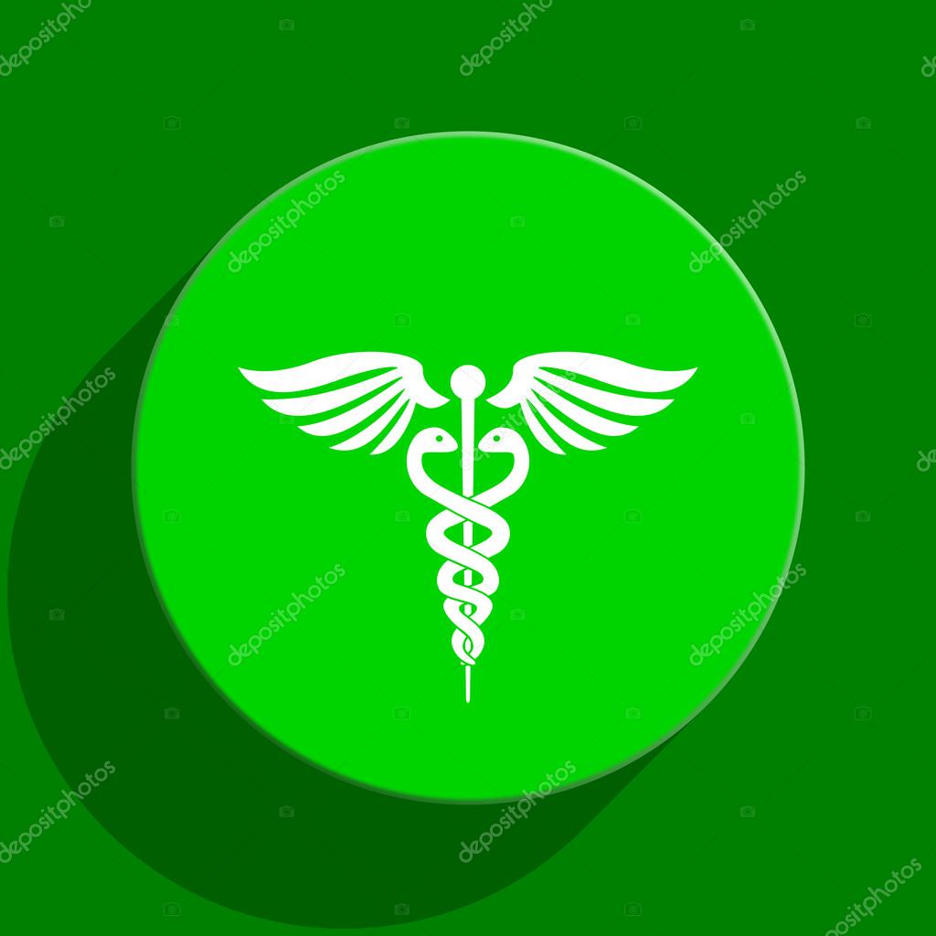 Emergency green flat icon — Stock Photo © alexwhite #45792707