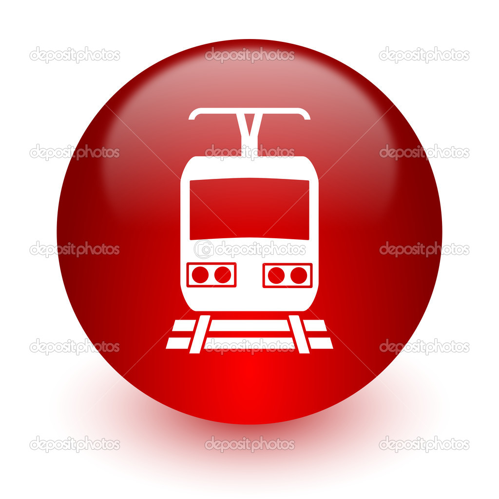 Train red computer icon on white background — Stock Photo © alexwhite ...