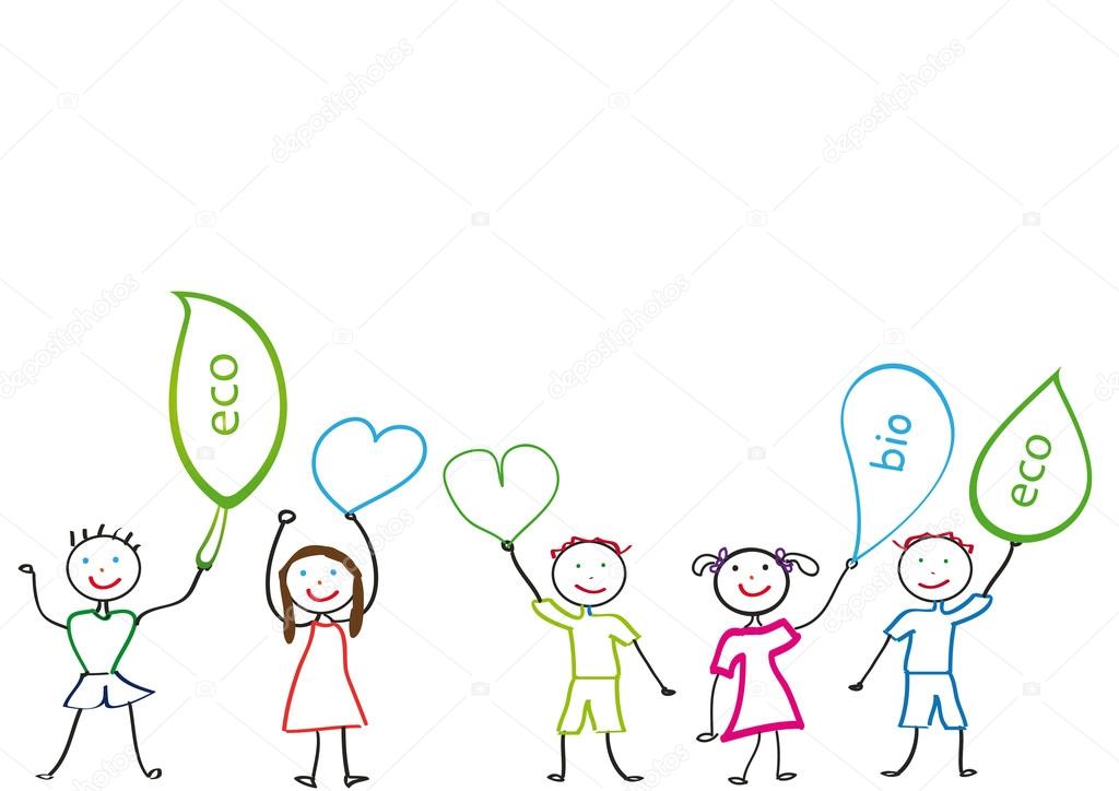 Kids with ecology symbol Stock Vector by ©justaa 13760126