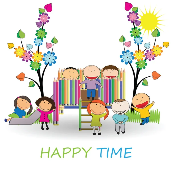 Happy time Vector Art Stock Images | Depositphotos