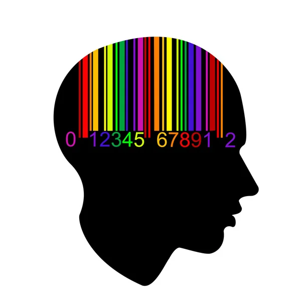 Finance bar code profile head Stock Vector Image by ©ngaga35 #18055537
