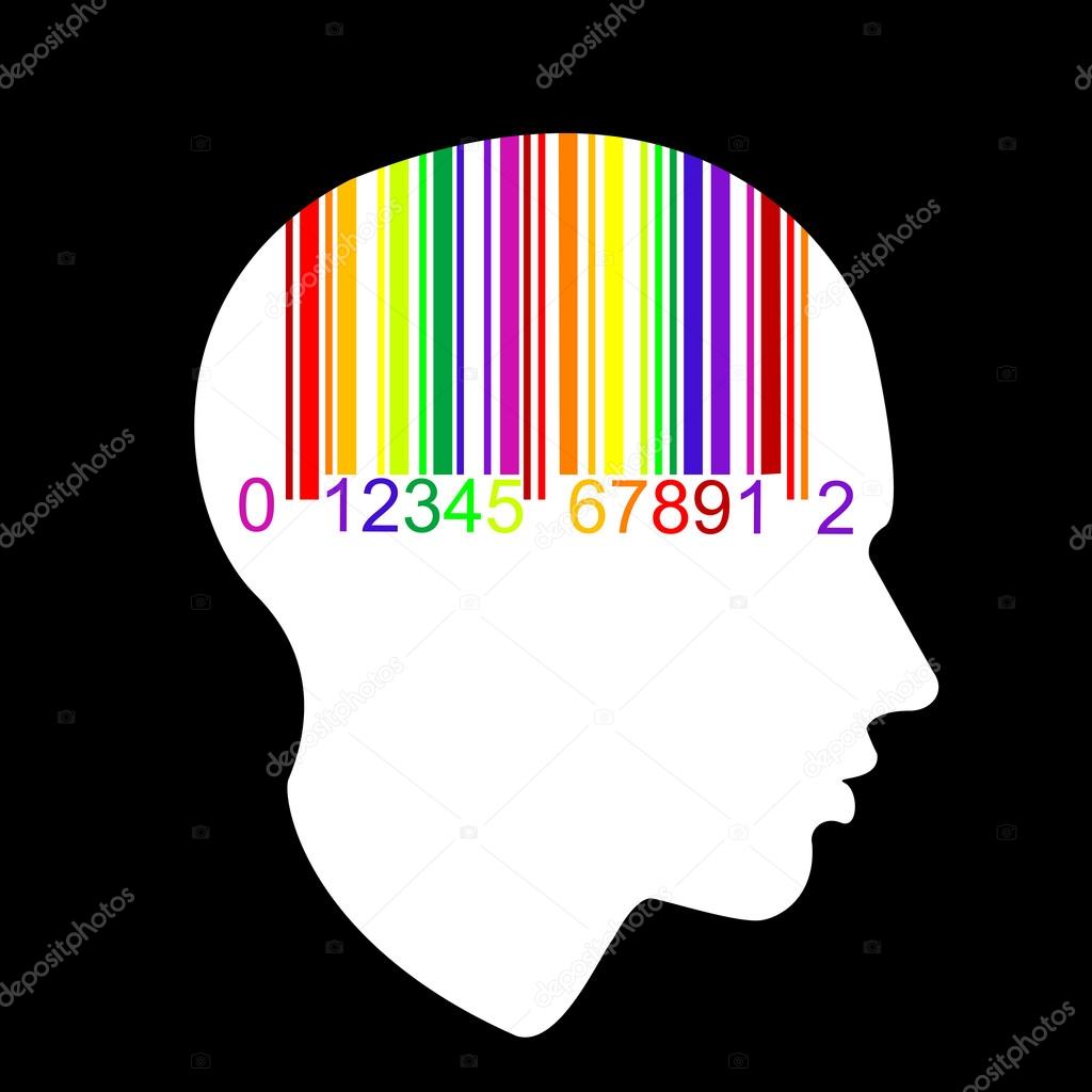 Finance bar code profile head Stock Vector Image by ©ngaga35 #18055537
