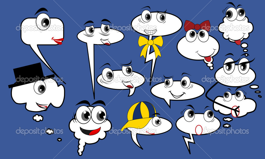 Bubble characters - social network, vector Stock Vector by ©ngaga35 ...