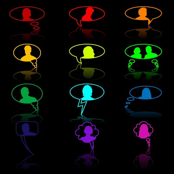 Chat bubble with person, vector Stock Vector Image by ©ngaga35 #18052461