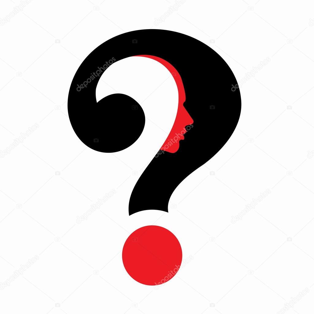 Signo De Interrogación Símbolo De Cabeza Humana Vector Vector Gráfico