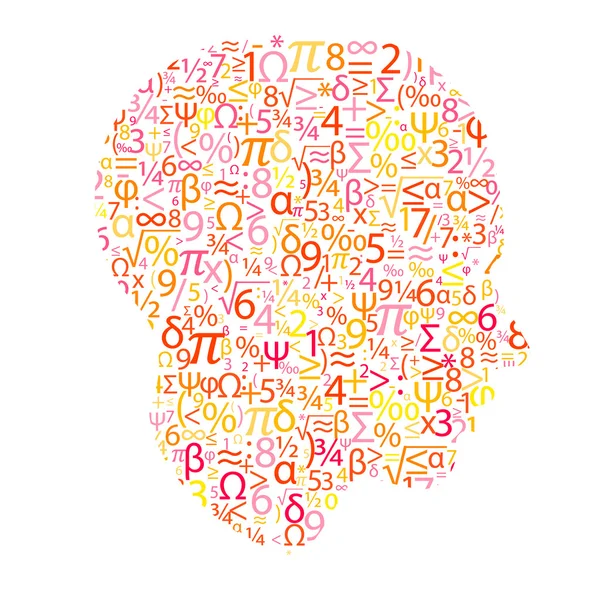 Head with numbers, vector Stock Vector Image by ©ngaga35 #18056085