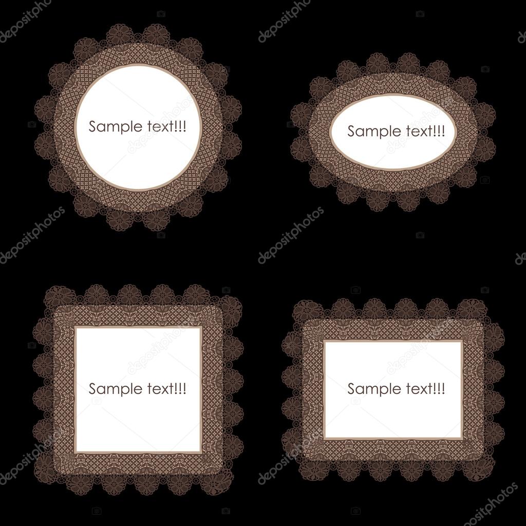 Image vectorielle Bordure du cadre avec dentelle, vecteur par ©ngaga35 ...