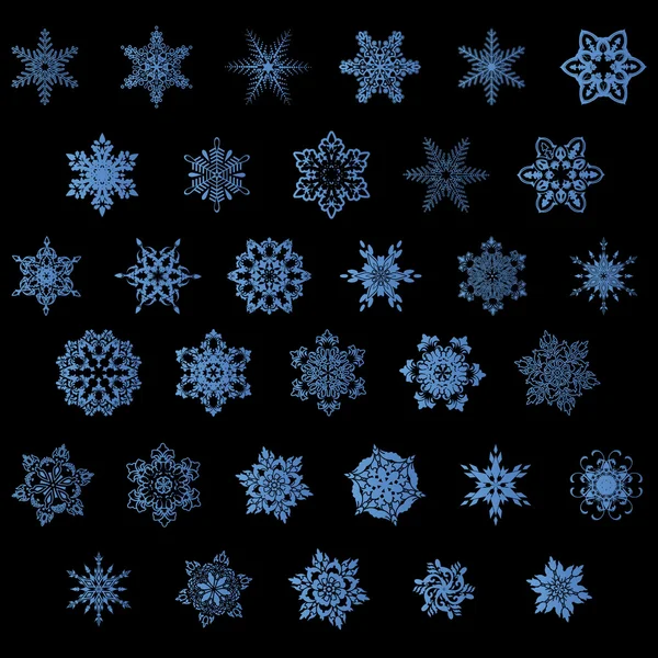 Set of snowflake, vector Stock Vector Image by ©ngaga35 #32447283