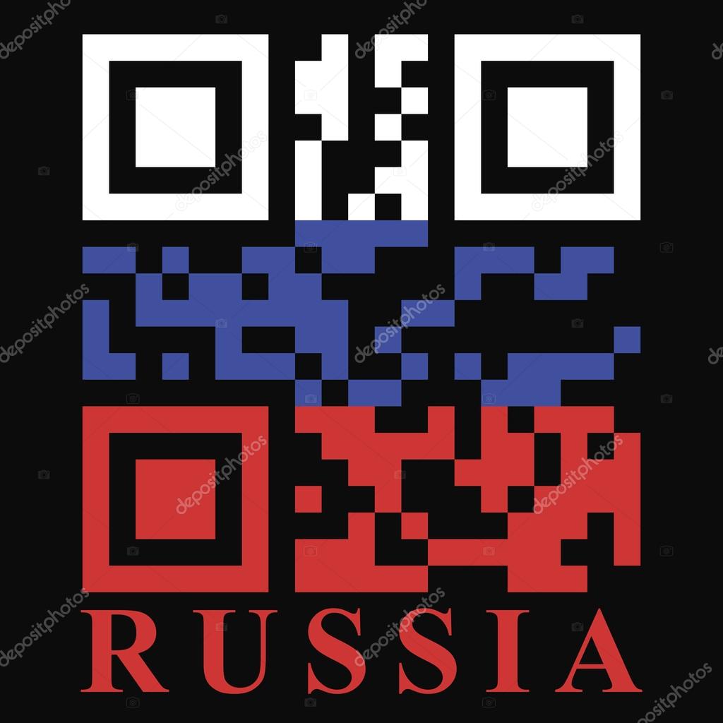 Russia QR code flag Stock Vector Image by ©ngaga35 #48280323