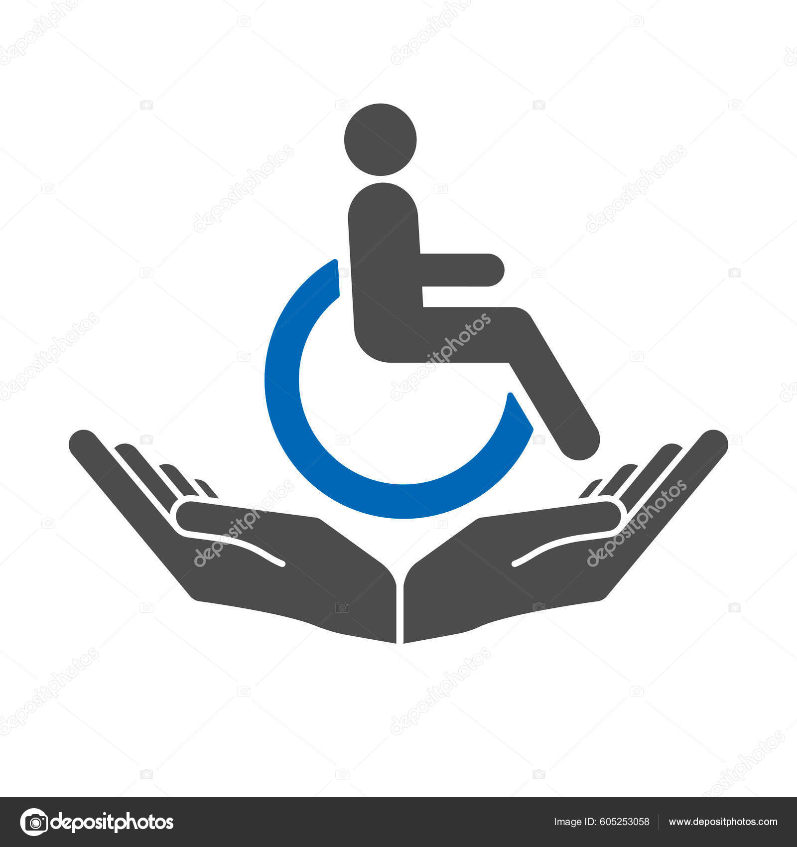Disability Patient Wheelchair Helper Hands Handicapped Person Disabled ...