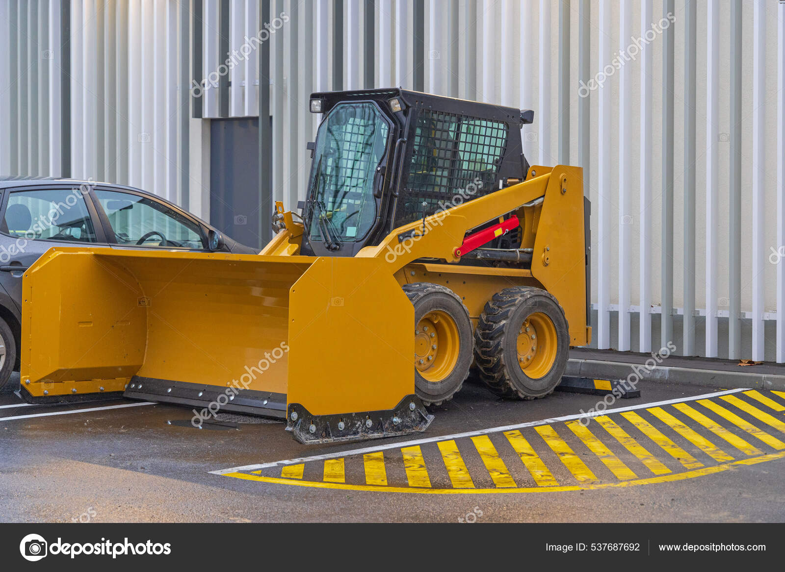 Yellow Bobcat Machine