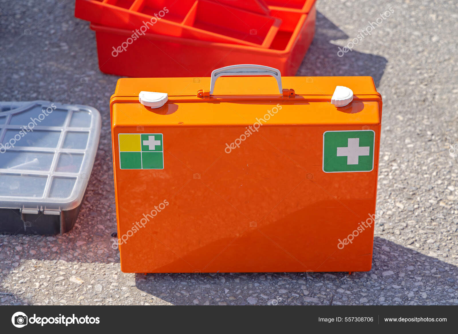 Orange Hard Case Medical Kit Safety Equipment Stock Photo by ©Baloncici ...