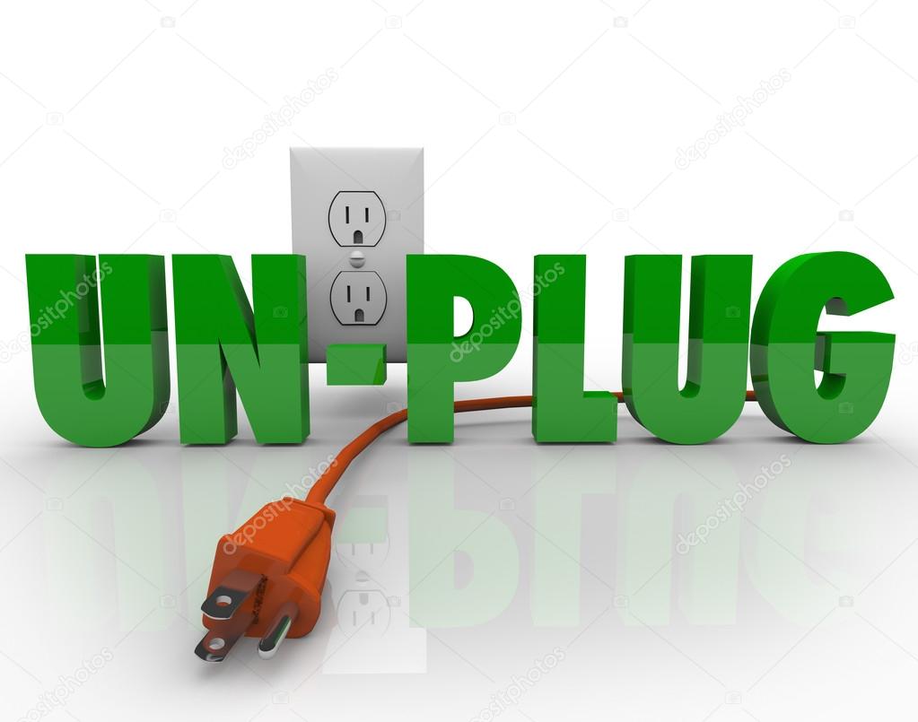 Unplug Cord Electrical Outlet Electricity Power Reduction — Stock Photo ...