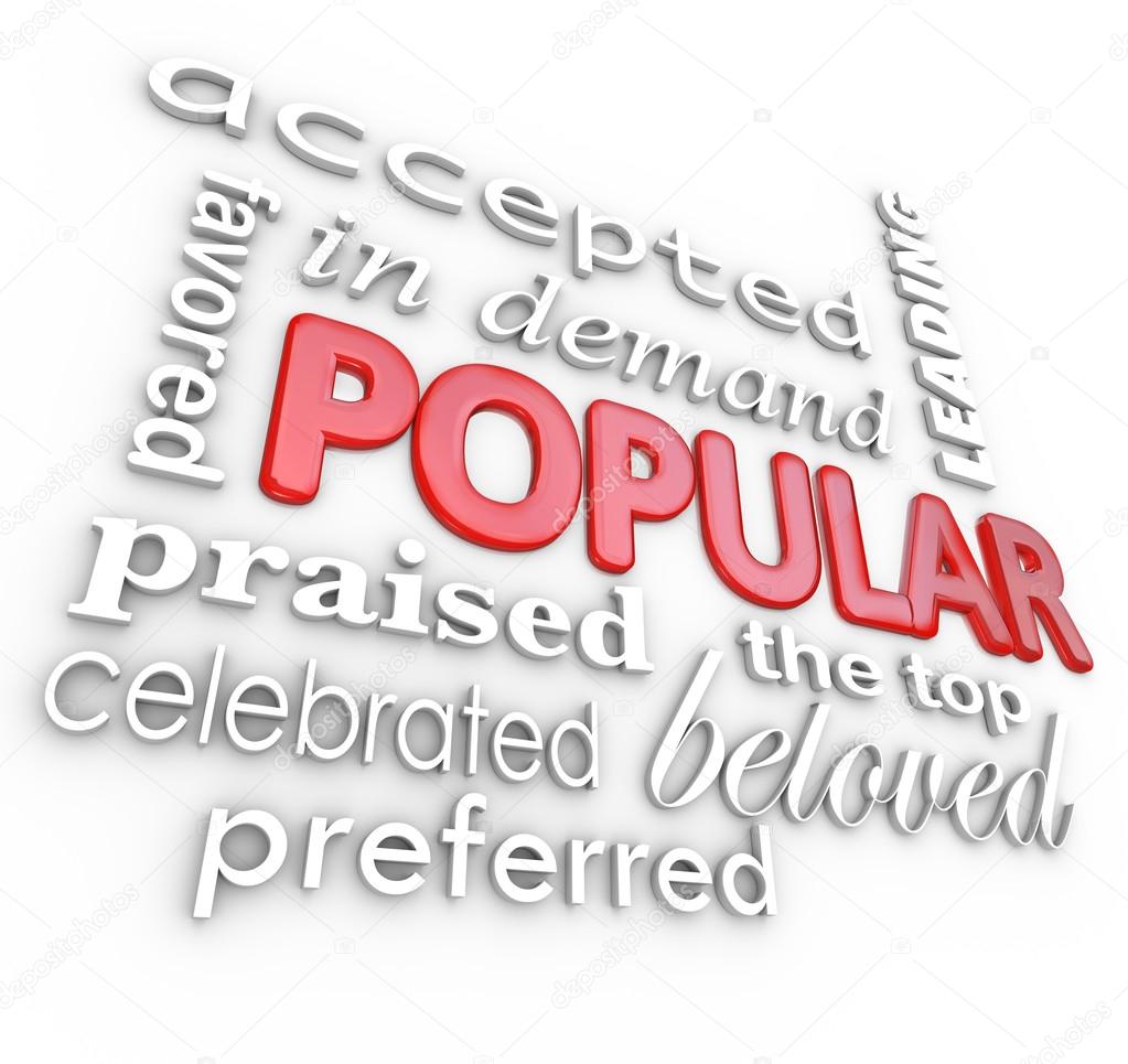 Popular Word Best In Demand Favorite Background Stock Photo by ...
