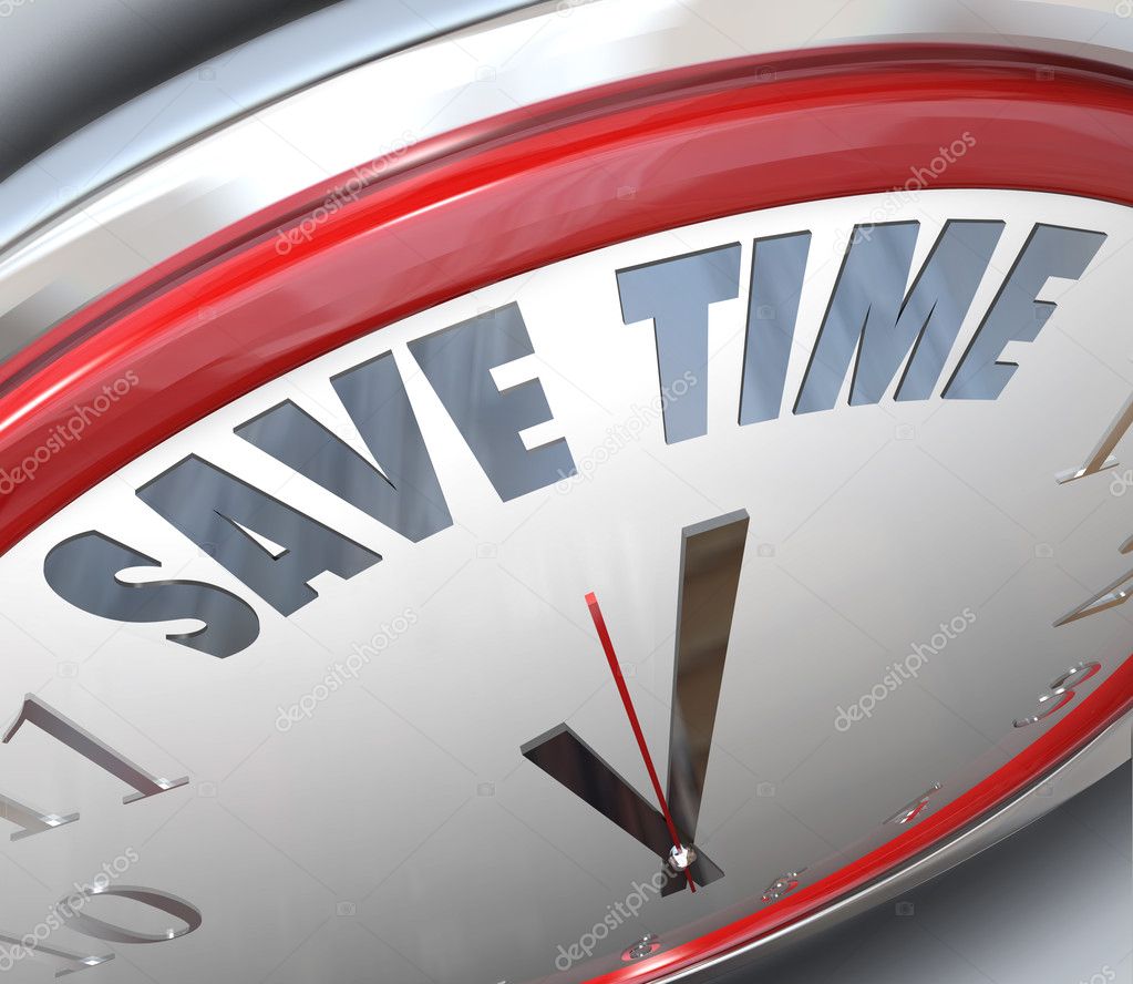 Save Time Clock Management Tips Advice Efficiency — Stock Photo ...