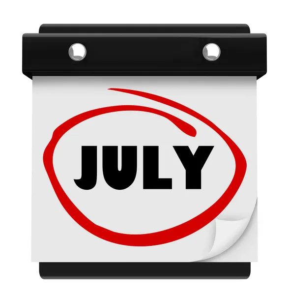 July calendar Stock Photos, Royalty Free July calendar Images ...