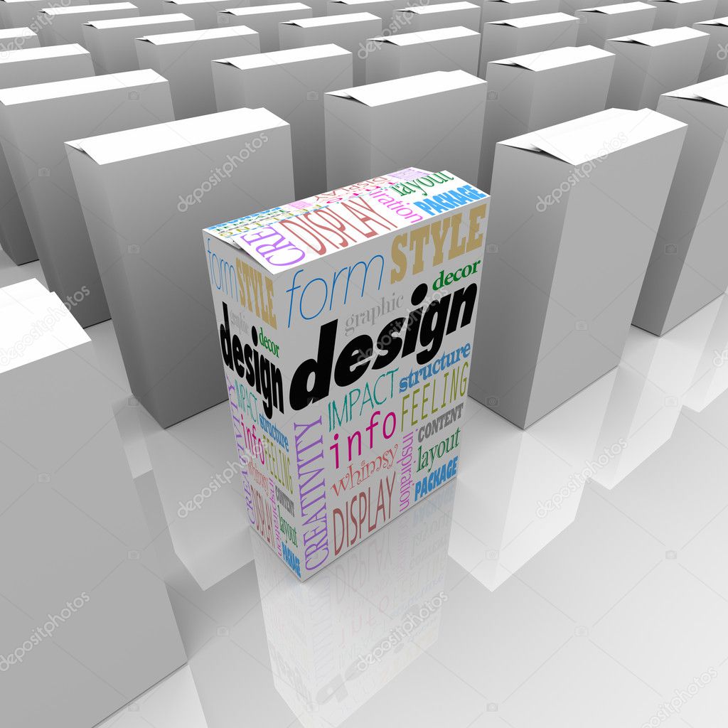 Great Graphic Design One Unique Product Box Stands Out — Stock Photo ...