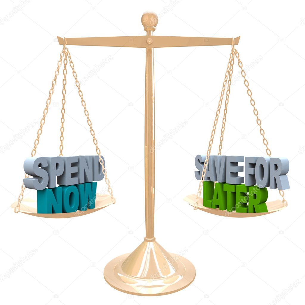 Gastar ahora vs ahorrar para el equilibrio posterior Presupuesto Dinero ...