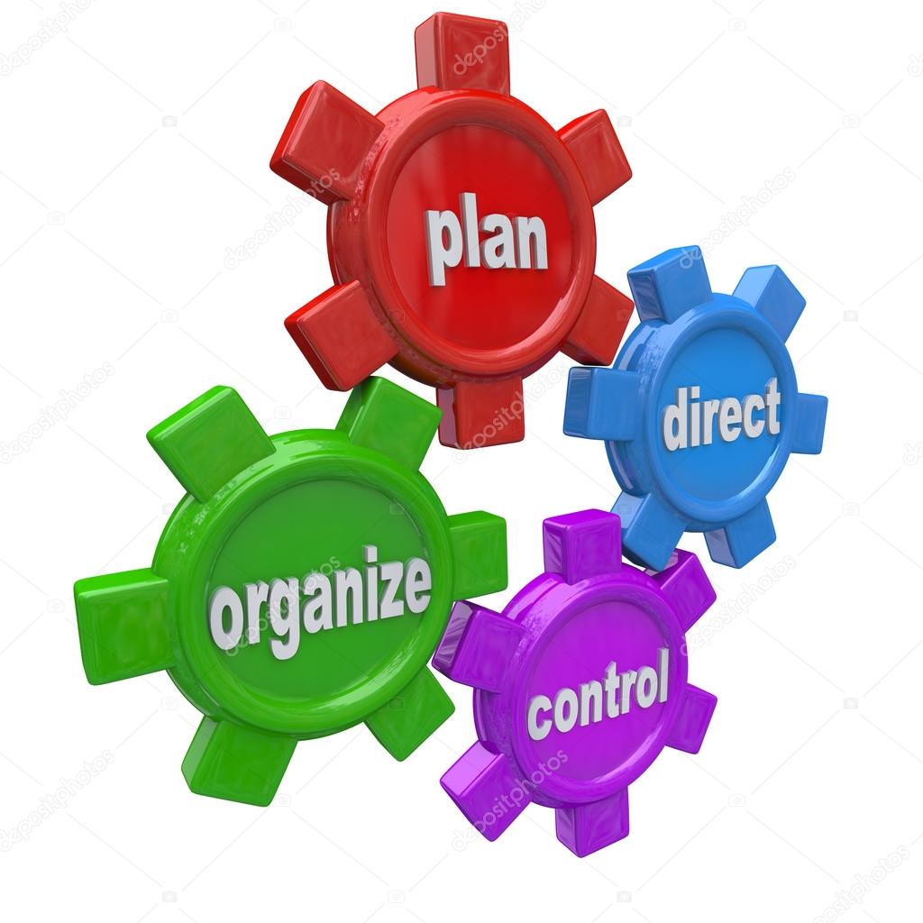 Four Principles of Management Leadership - Gears — Stock Photo ...