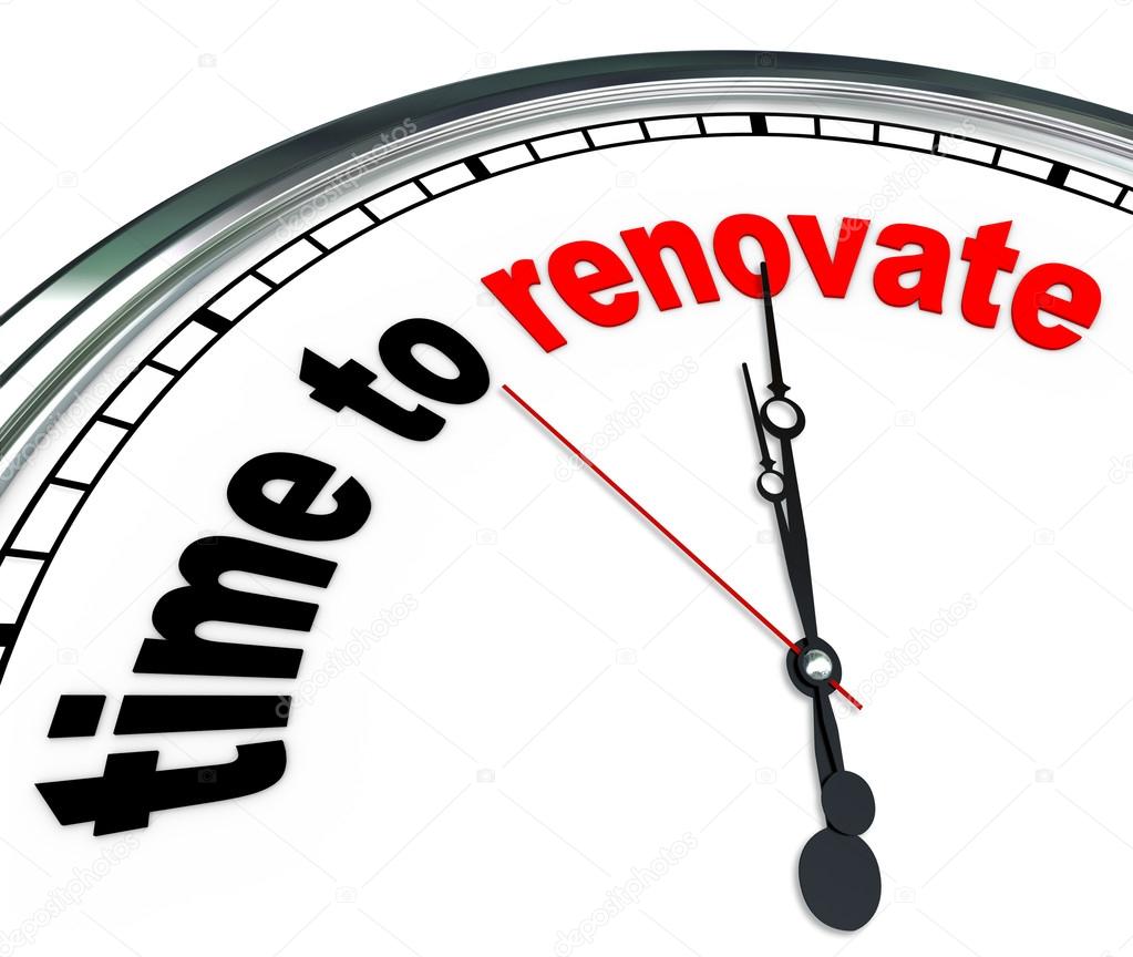 Time to Renovate Clock Countdown to Rebuilding Project — Stock Photo ...