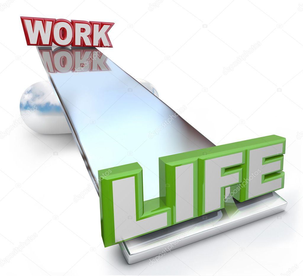 Work Versus Life Balance on See-Saw Scale — Stock Photo © iqoncept ...