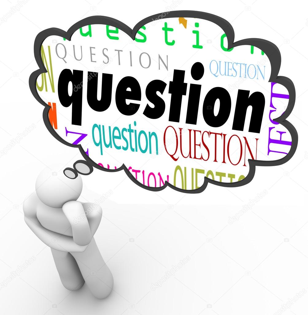 Question Person Thinking Thought Bubble Wondering Stock Photo by ...