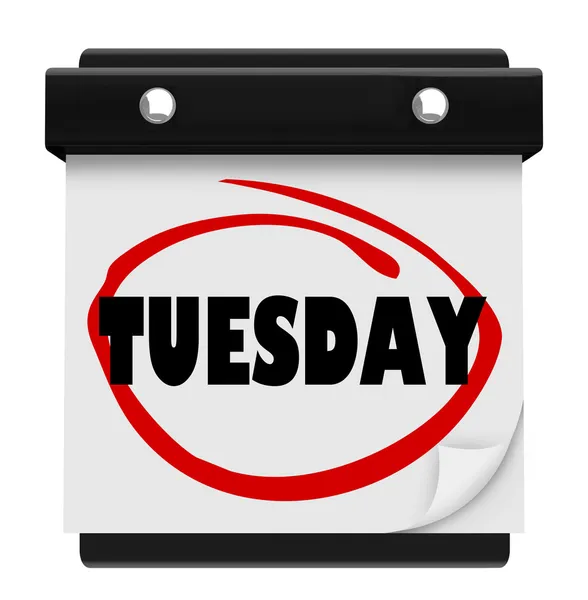 Tuesday Calendar Page