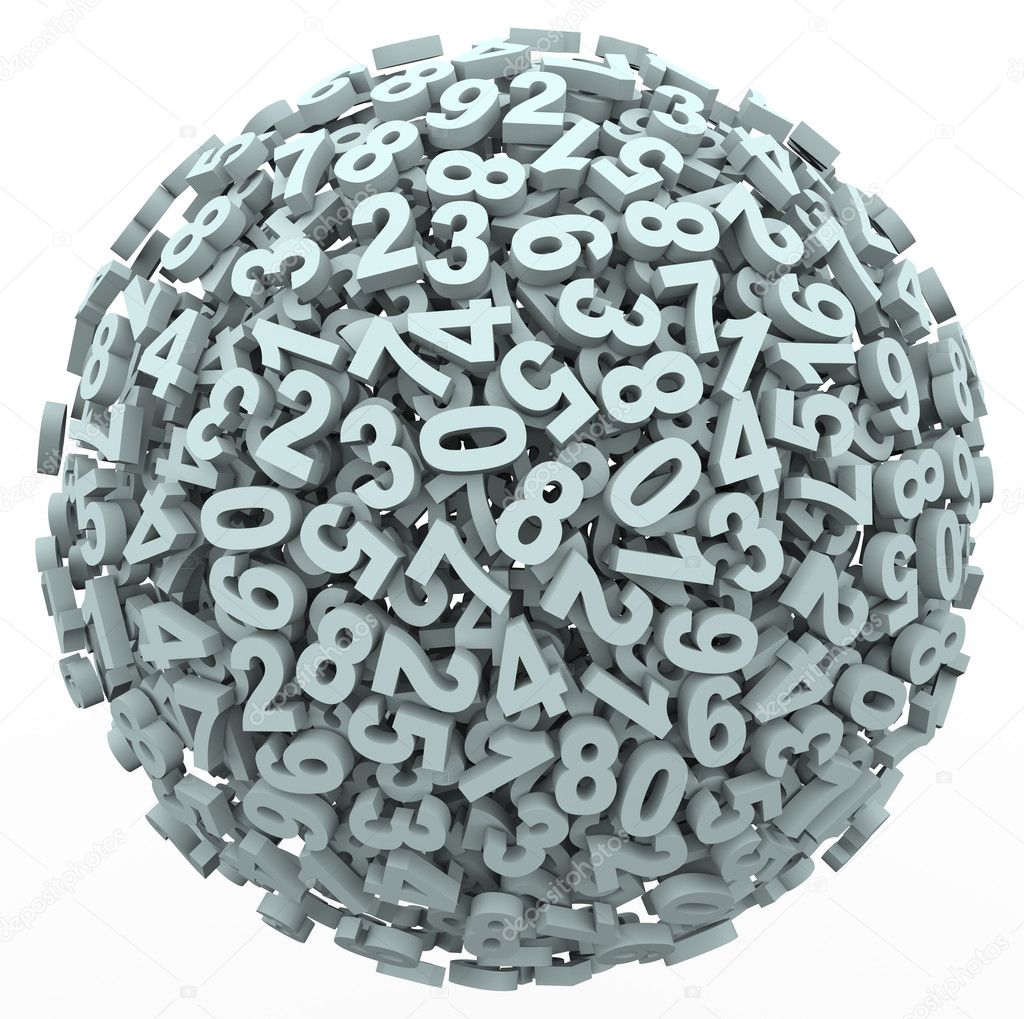 Number Sphere Ball Counting Learning Math Accounting — Stock Photo ...