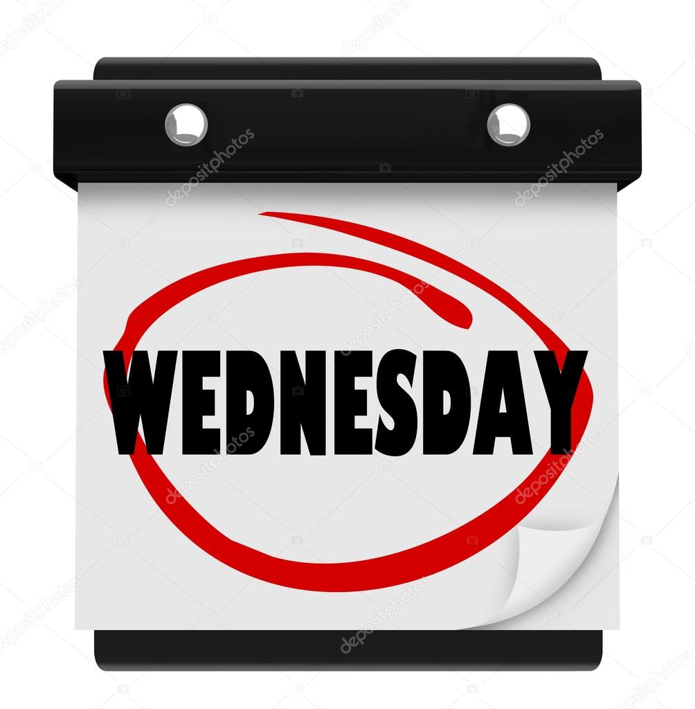 Wednesday Hump Day Wall Calencar Word Circled — Stock Photo © iqoncept ...