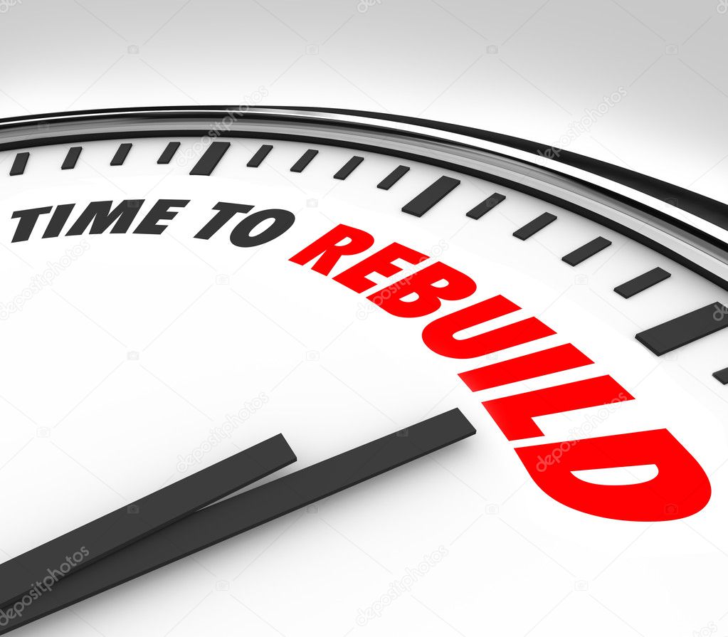 Time to Rebuild Clock Start New Redo Overhaul Fresh Beginning — Stock ...
