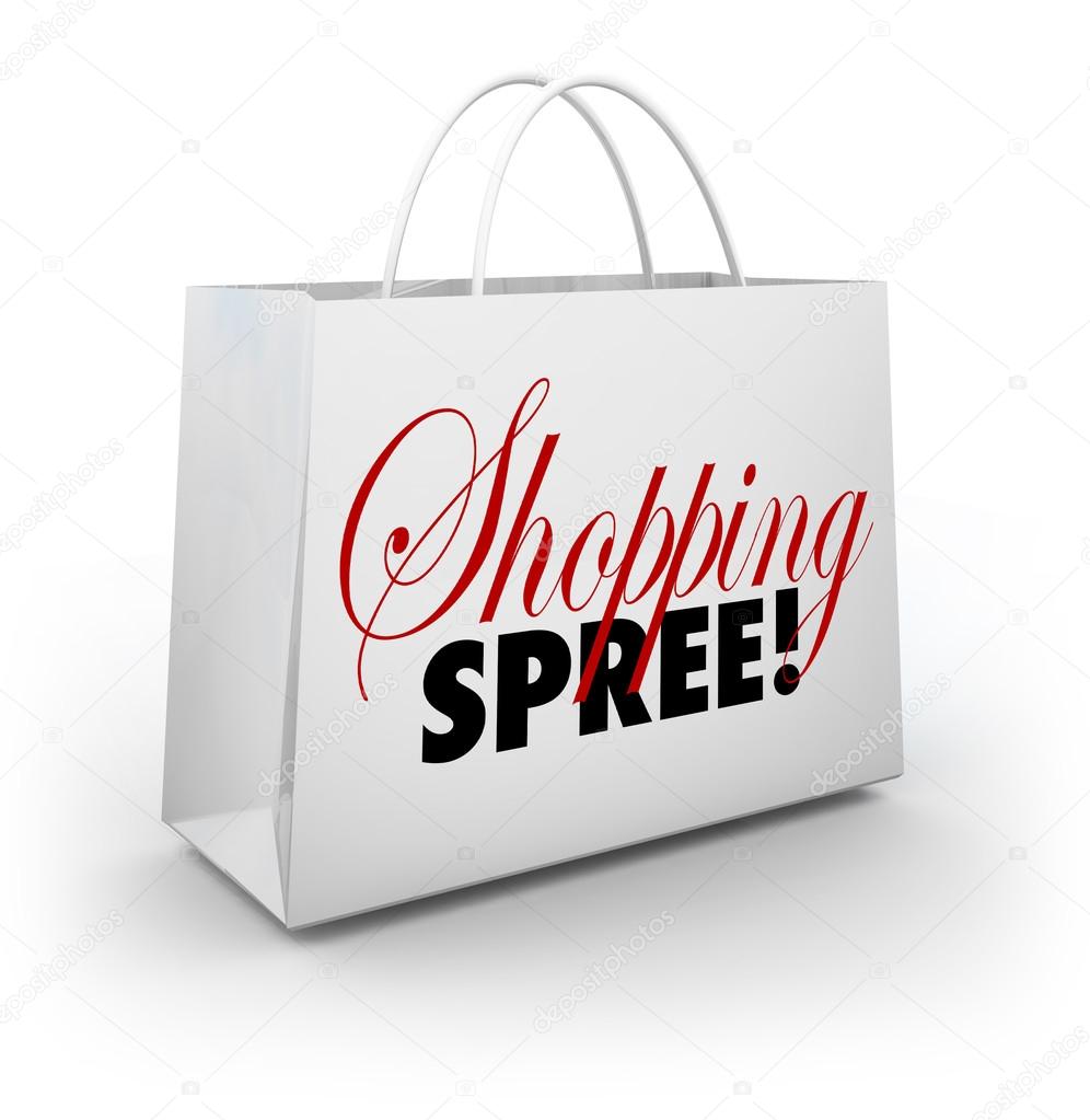 Shopping Spree Bag Marketplace Store Spending Money Stock Photo by ...