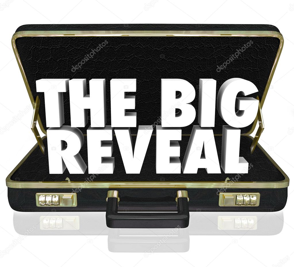 The Big Reveal Opening Briefcase Revealing Mystery Inside Stock Photo ...