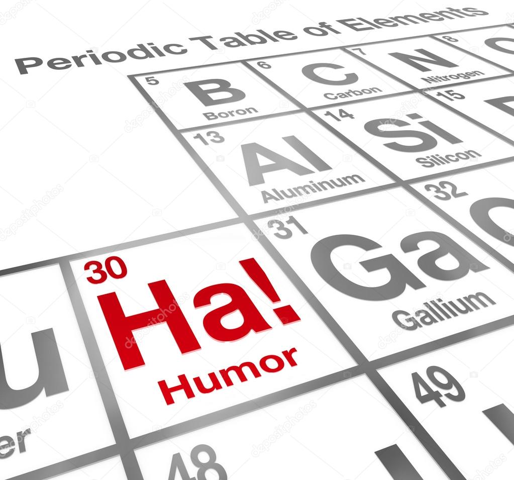 Ha Humor Element Periodic Table Funny Laughter Comedy — Stock Photo ...